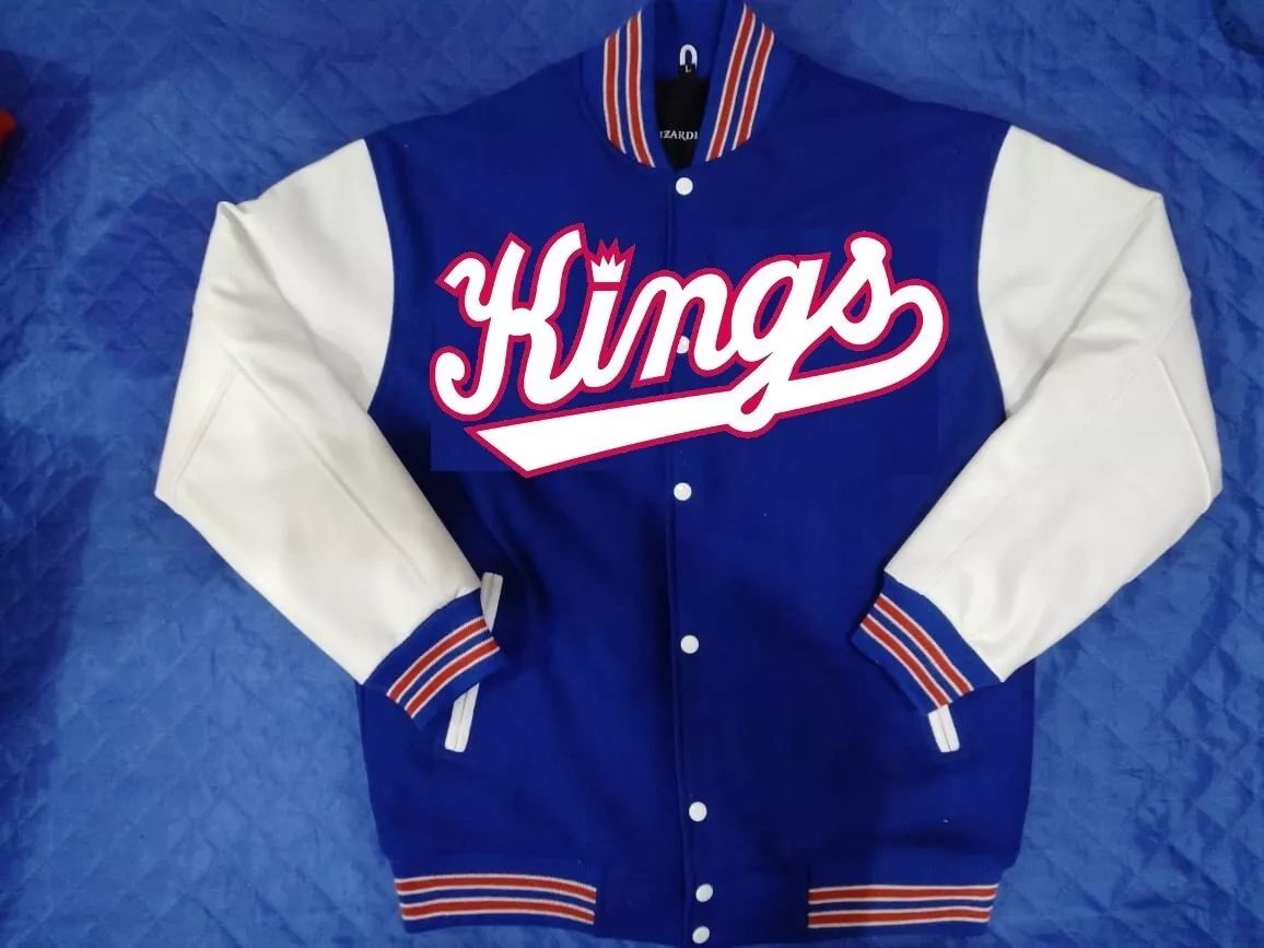 Blue Sacramento Kings varsity Jacket